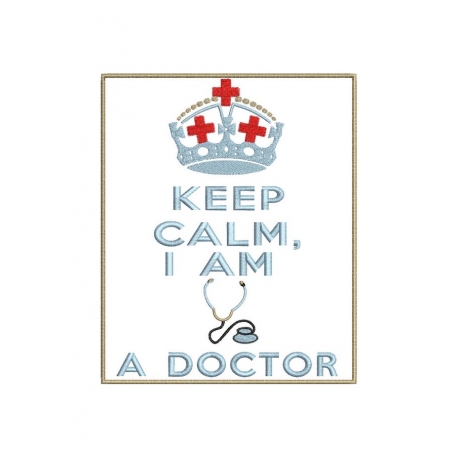 motif broderie machine couronne keep calm-doctor-médecin-p^pharmacie