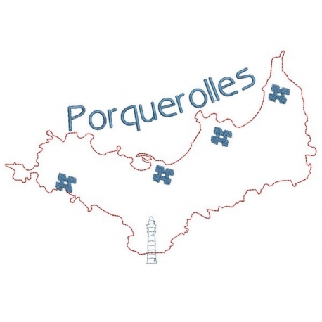 Carte de l'île de Porquerolles